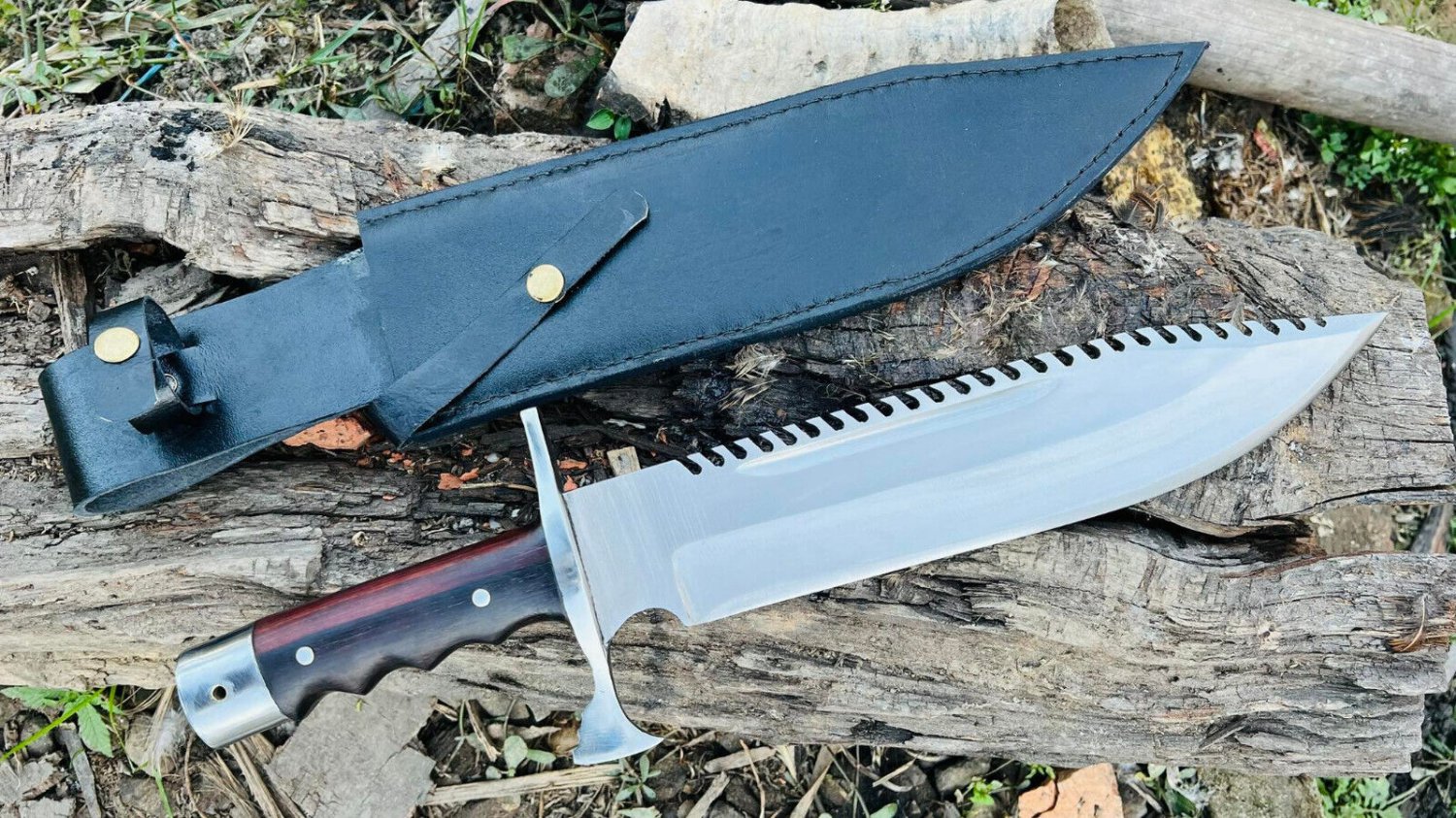 12 Inches Bushcraft Clever knife-large Bowie- Utility Knife-Hand forged ...