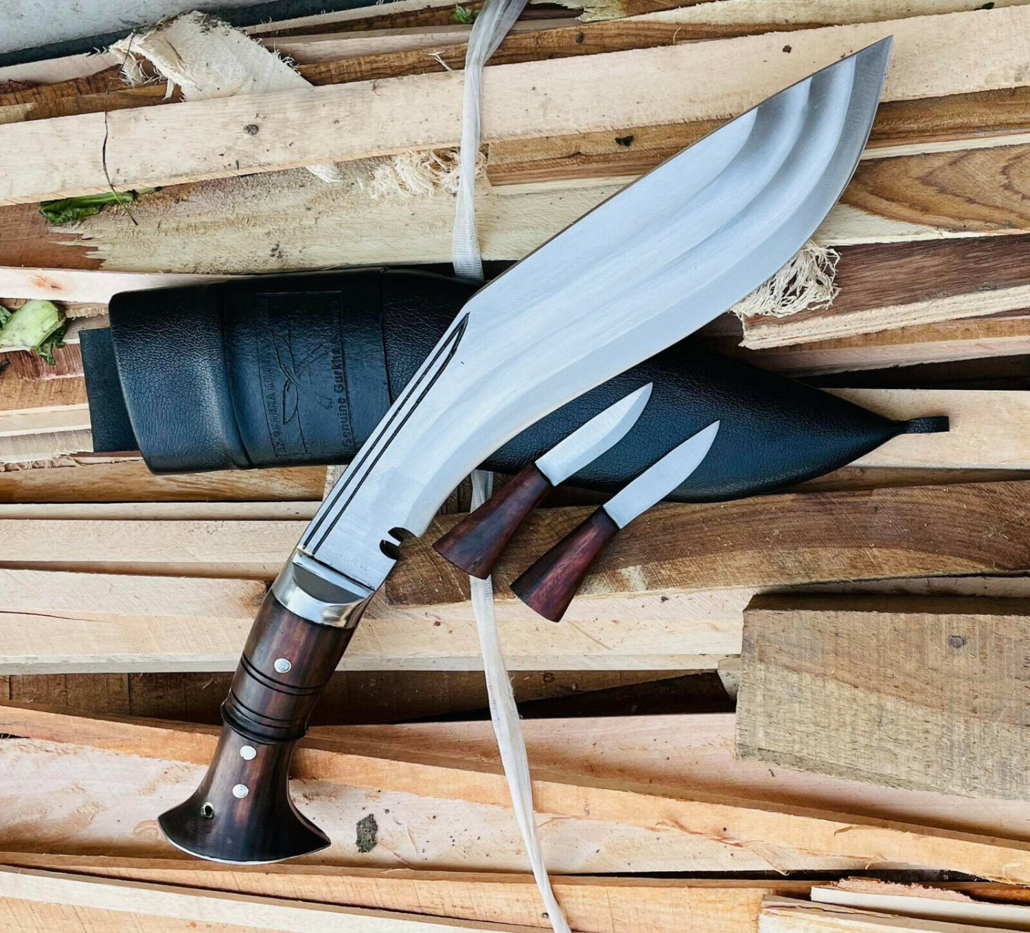 Genuine Gurkha Kukri Knife - 30.50 cm Knife 3 Chhira (3 fuller) Kukri