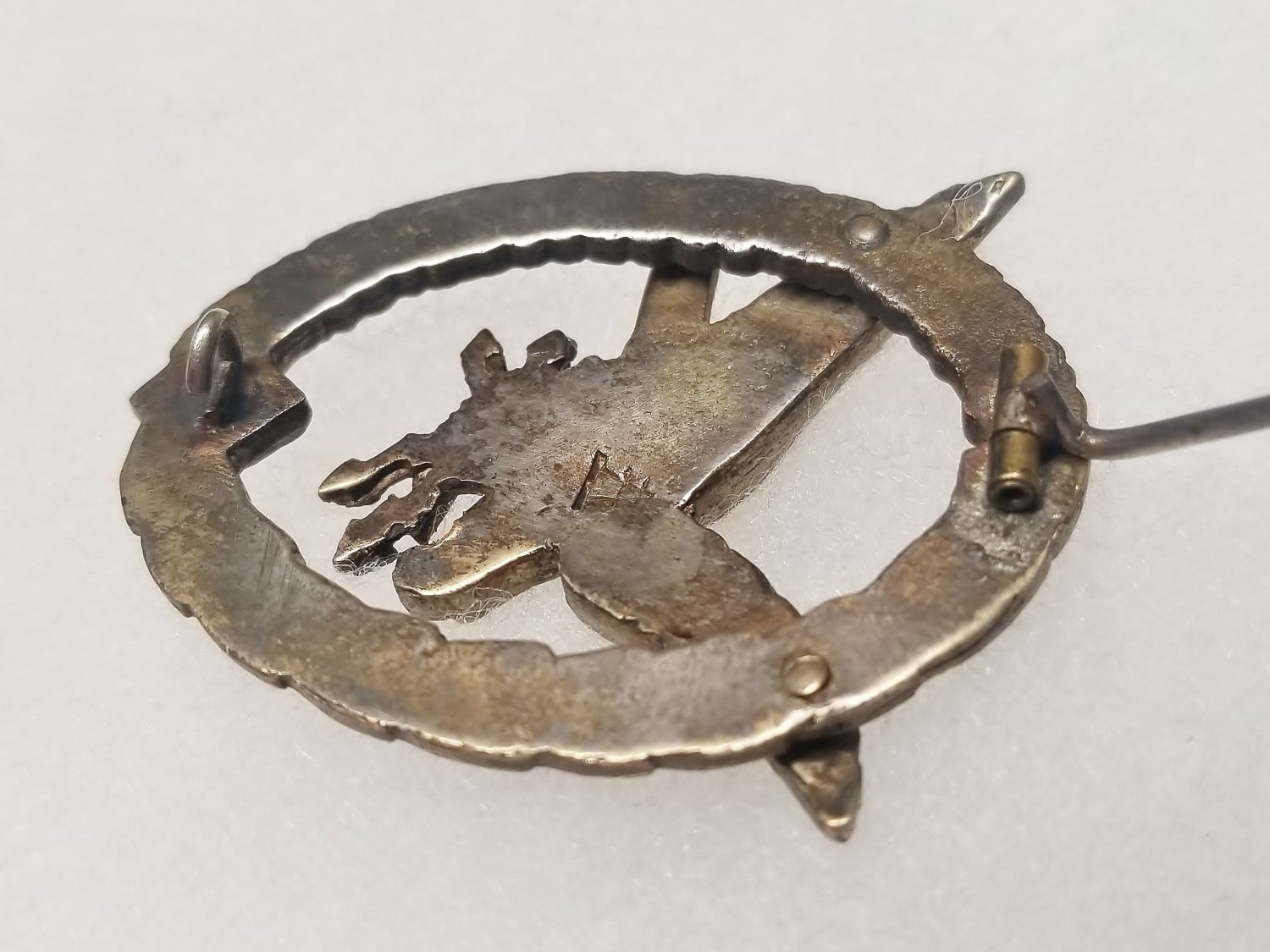 WWII GERMAN LUFTWAFFE RADIO OPERATOR / AIR GUNNER BADGE WWII GERMAN LUFTWAFFE RADIO OPERATOR / AIR GUNNER BADGE