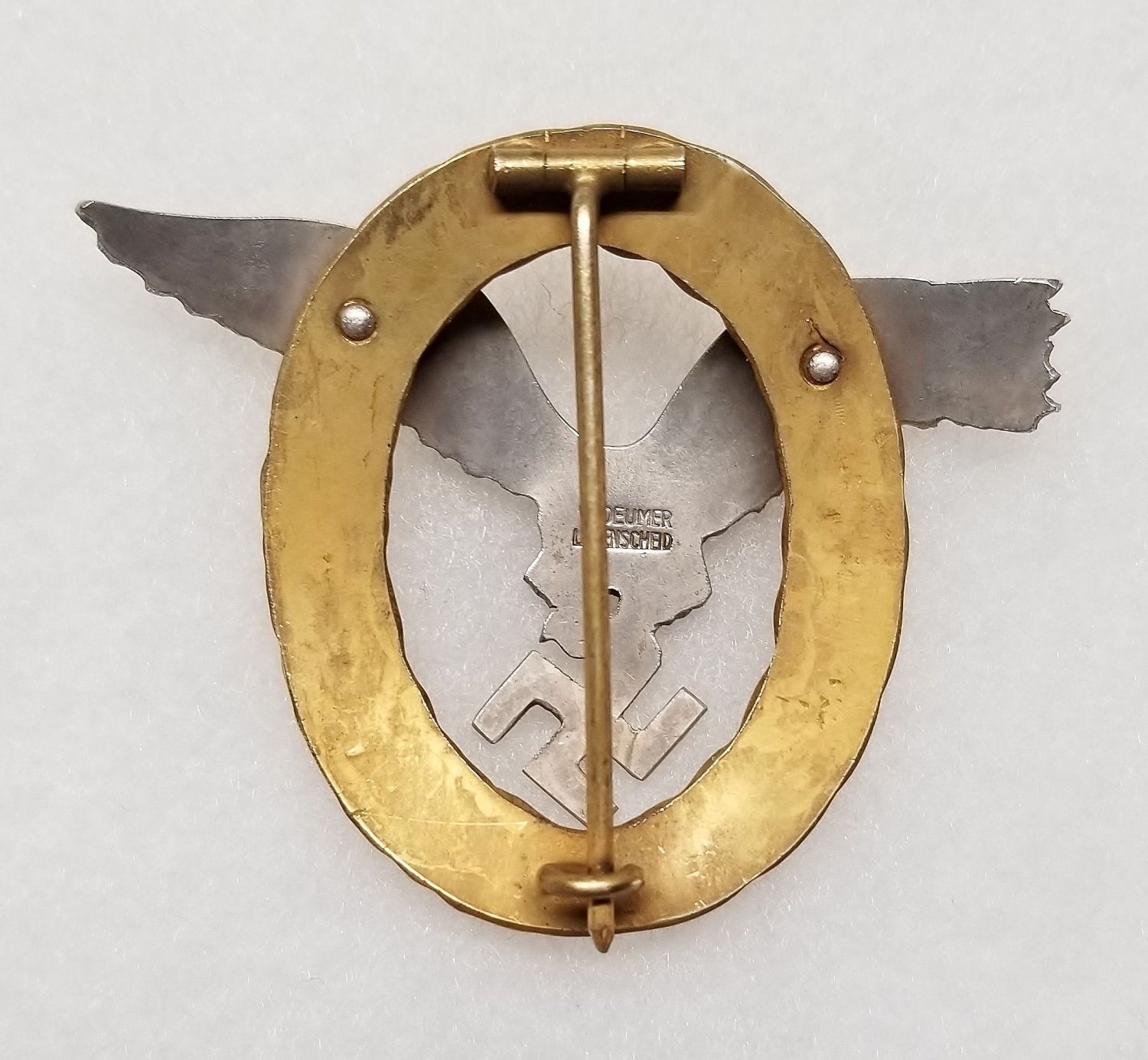 WWII GERMAN NAZI LUFTWAFFE COMBINED PILOT/OBSERVER BADGE