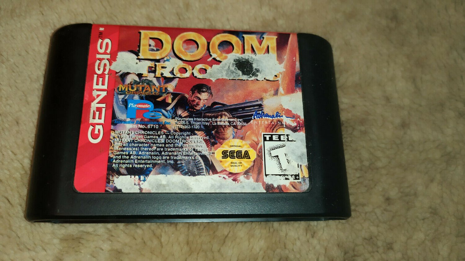 Doom Troopers Sega Genesis Game Cart *NTSC-U*