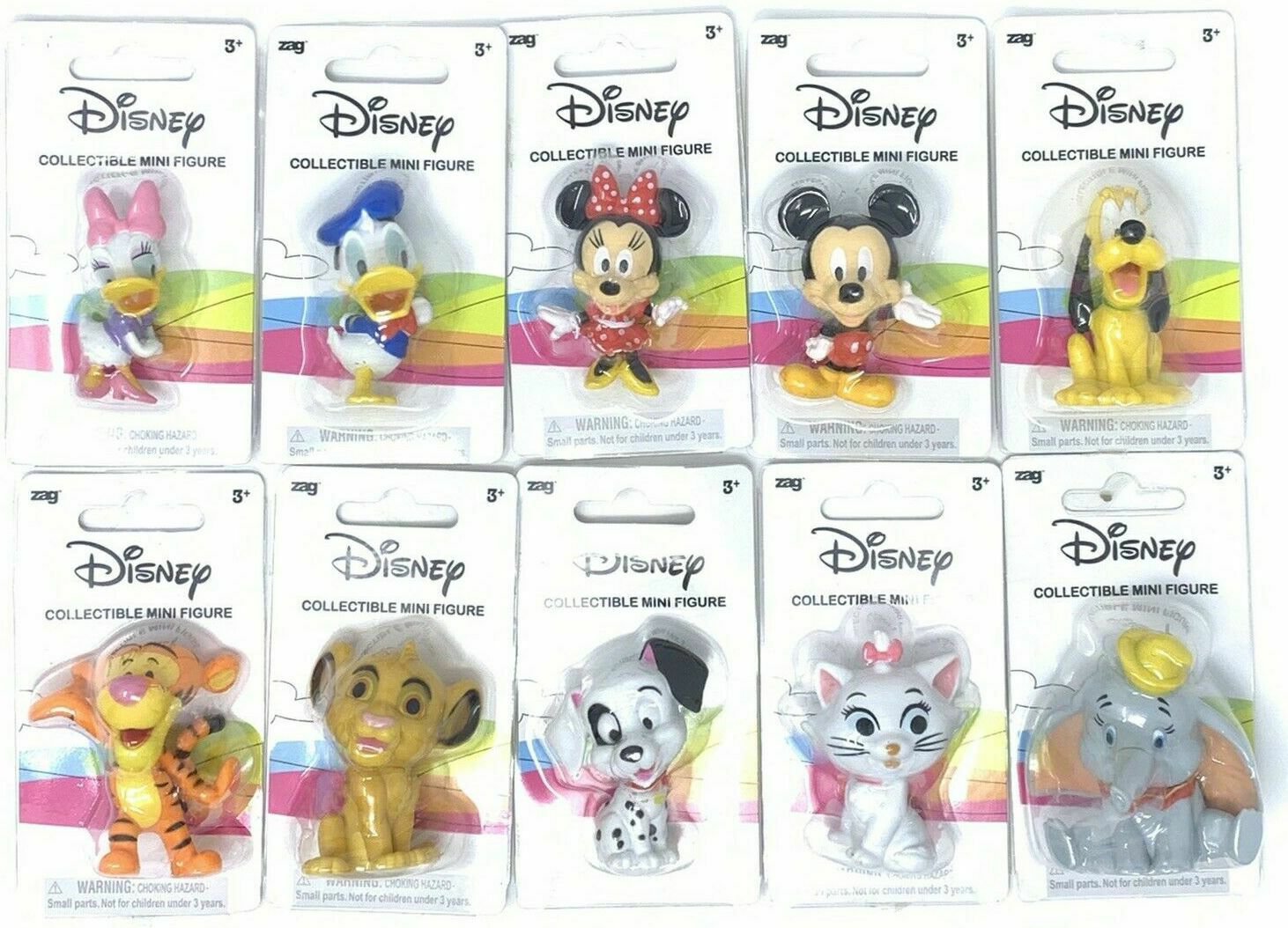 Lot of 10 Disney Collectible Mini Figures Complete Set