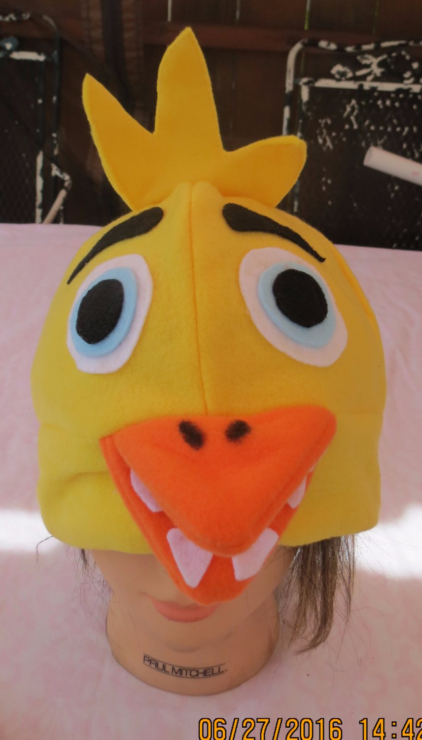 FNAF Chicka Five Nights at Freddys Inspired Hat Costume Cosplay