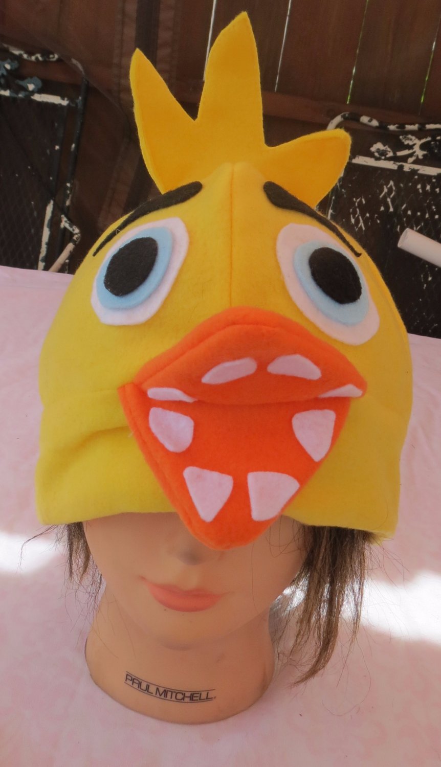 FNAF Chicka Five Nights at Freddys Inspired Hat Costume Cosplay