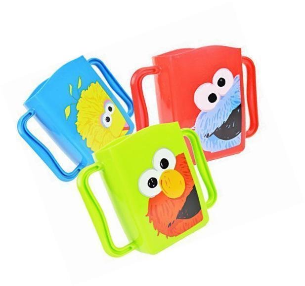 set of 3 juice box drink holders (elmo, cookie monster, big bird)