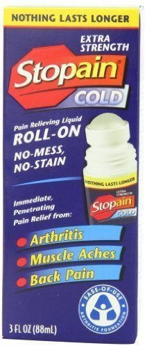 Stopain Extra Strength Pain Relieving Roll-on 3oz Each