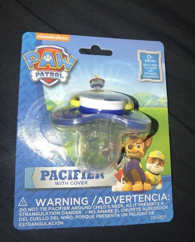 Nickelodeon Paw Patrol Chase Pacifier with Cover 0+ Months BPA Free
