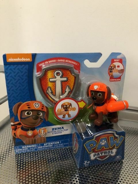 Paw Patrol Pup-Fu Zuma Action Pack Pup Figure with Pop-out Scuba Tanks New