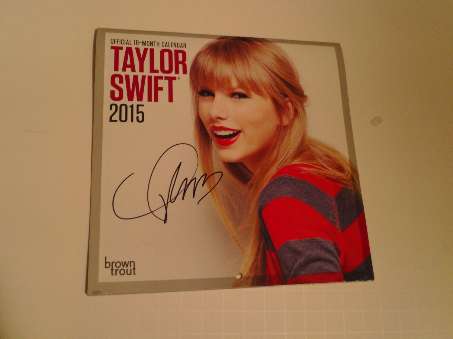 Taylor Swift Signed Calendar