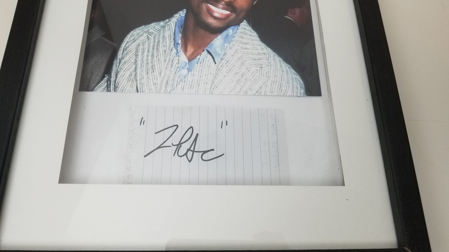 Tupac Shakur AUTOGRAPH w/ LOA (professionally displayed) 2pac