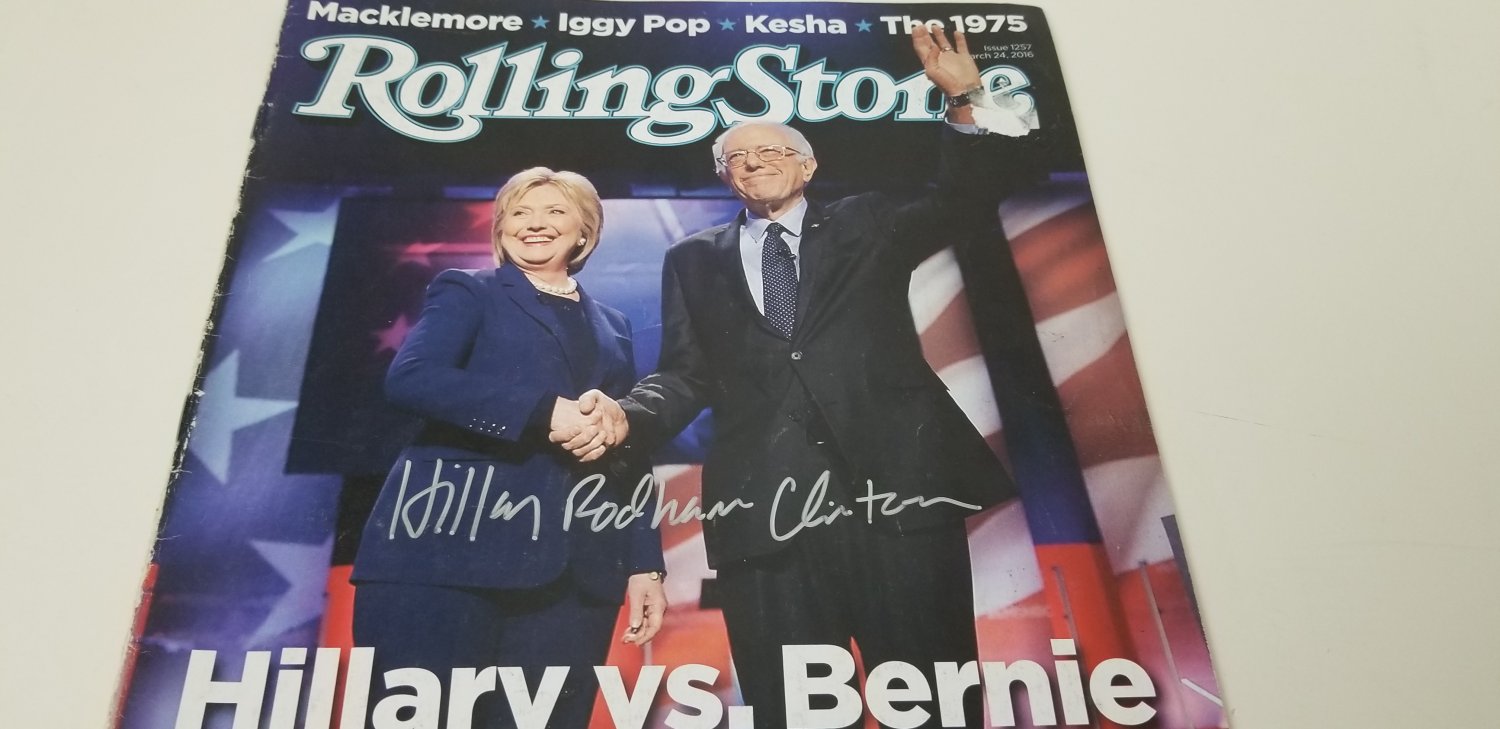 Hillary Clinton autographed Magazine