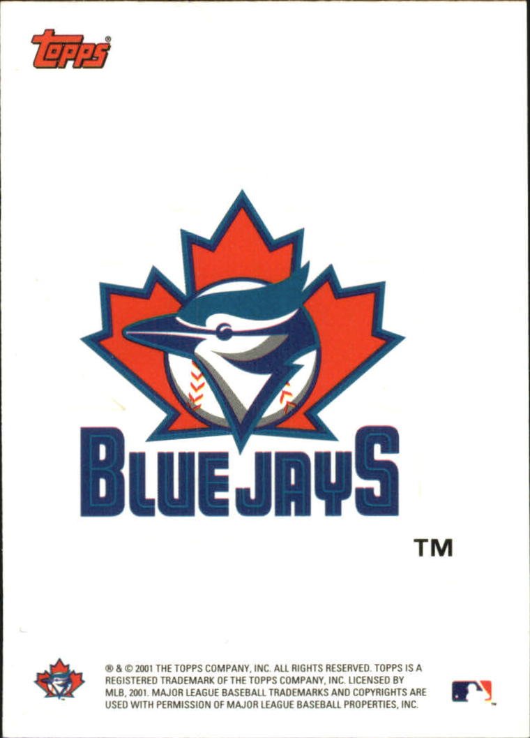 2001 Topps Opening Day Stickers 30 Toronto Blue Jays