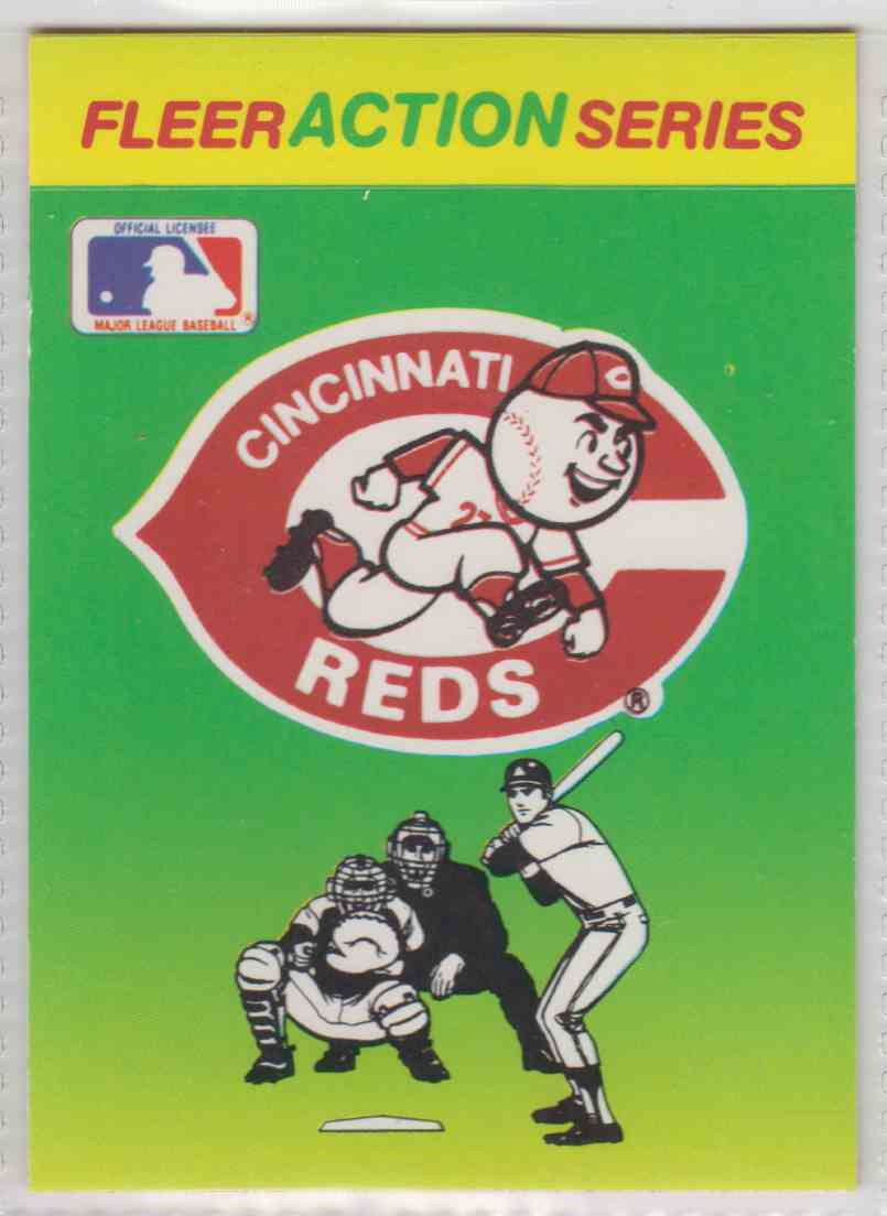 1990 Fleer Team Stickers 11 Cincinnati Reds/Logo