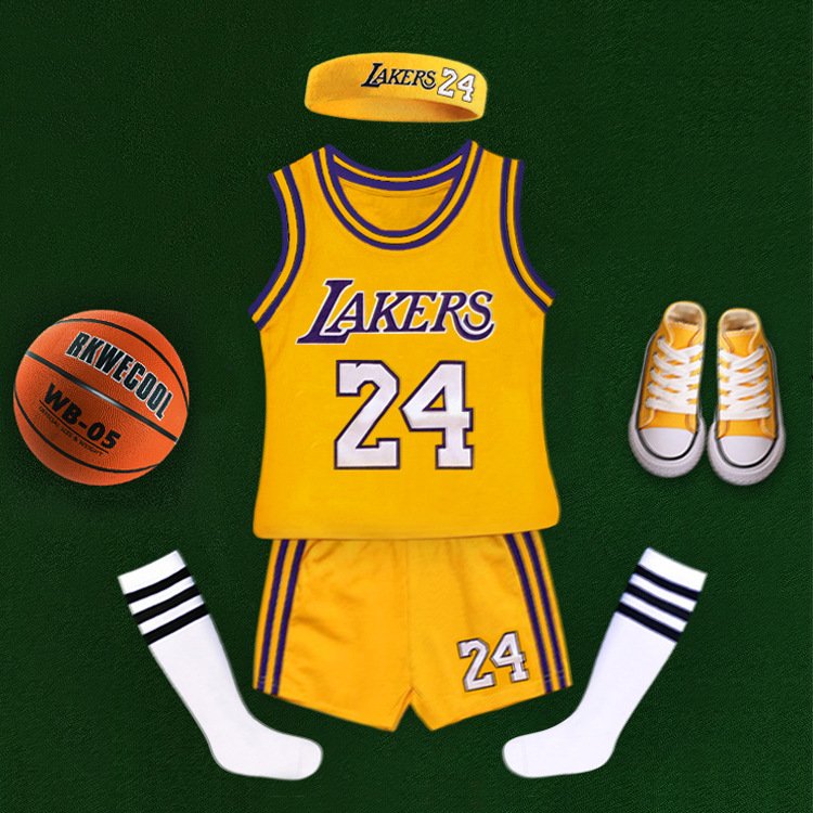 Kobe Bryant Basketball Uniform For Girl Lakers Fan Apparel Child Kits ...