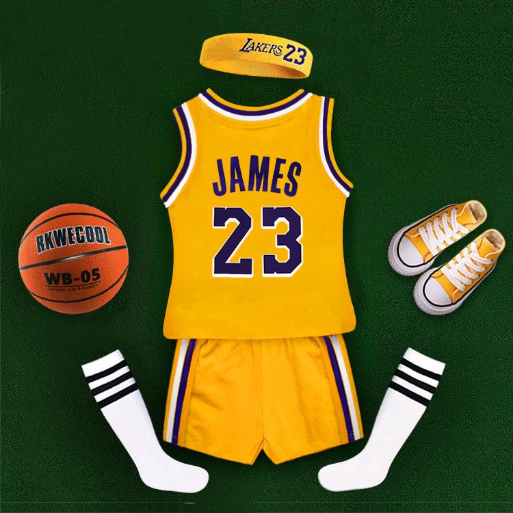 Girl Los Angeles Lakers Basketball Team Outfit LA Kits Tracksuits No 23 ...