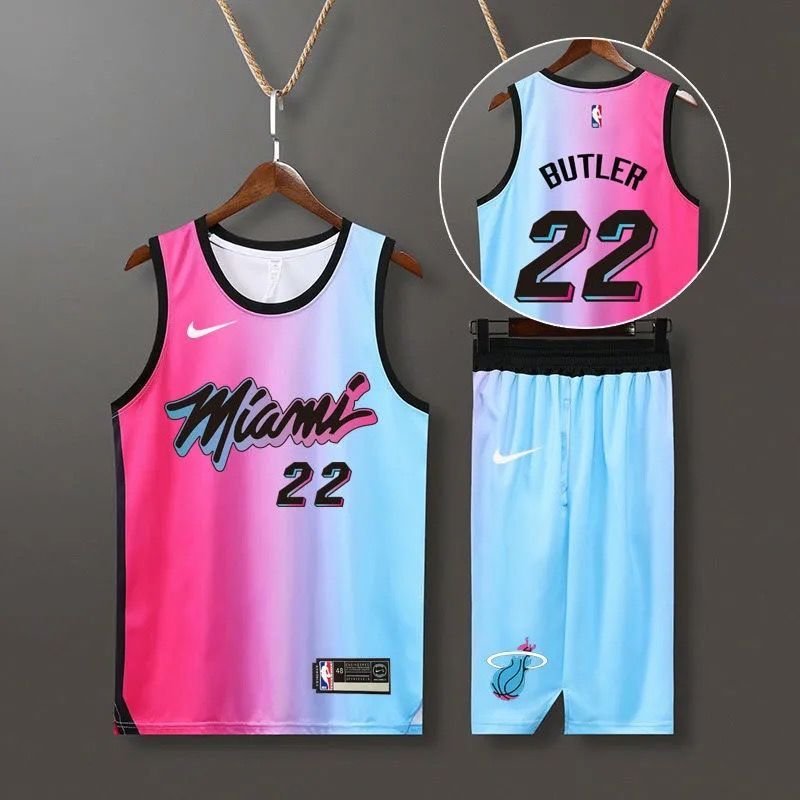 Jimmy Butler Basketball Kits Miami Heat 8th Seed Upset Basketball Wear ...