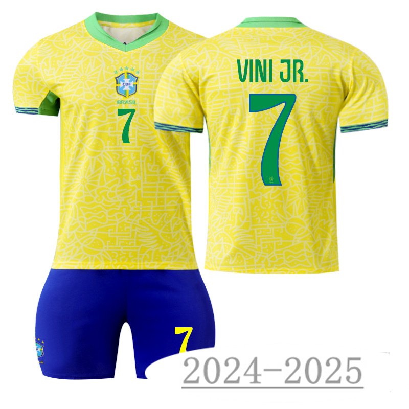 2024 Copa América Brazil National Soccer Kit No. 7 Vini Football Fan ...