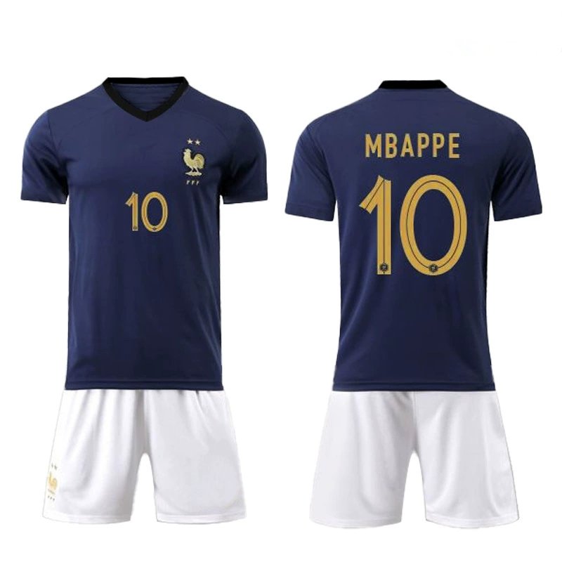 Kylian Mbappé Home Soccer Kits France National Football Team Fan ...