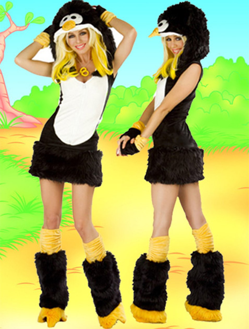 Woman Carnival Penguin Costume Cosplay Animal Cosplay Outfit Halloween ...