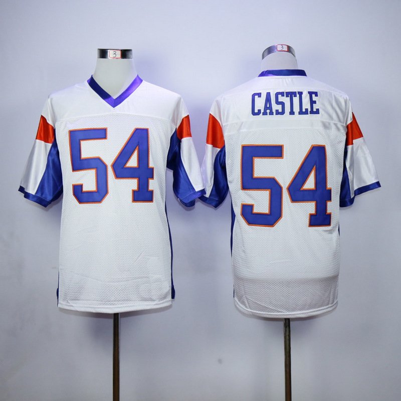 Thad Castle 54 Mountain State TV Show Football Jersey-White style