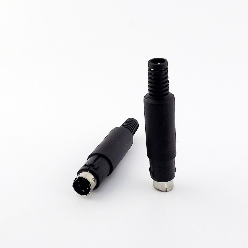 10pcs 4 Pin Mini DIN Mini-DIN Male Plug S-video Connector Adapter ...