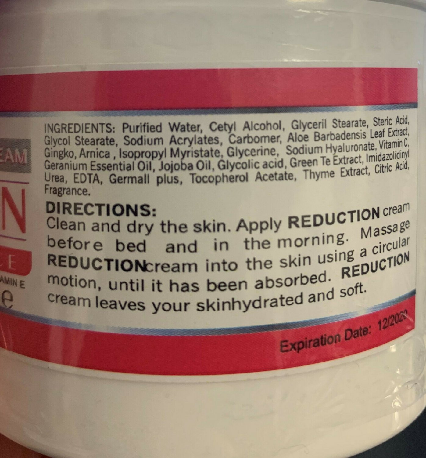 LIPO GEL REDUCTOR cream 4 Oz green tea REDUCING GEL WEIGHT LOSS STRETCH FAT