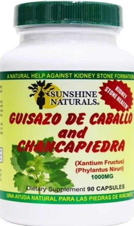 GUISAZO DE CABALLO AND CHANCAPIEDRA 1000MG 90 CAPSULES SUNSHINE ...