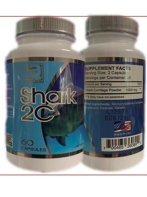 SHARK CARTILAGE 1 HELIX OMEGA Advanced Joint Support Supplement Formula ...