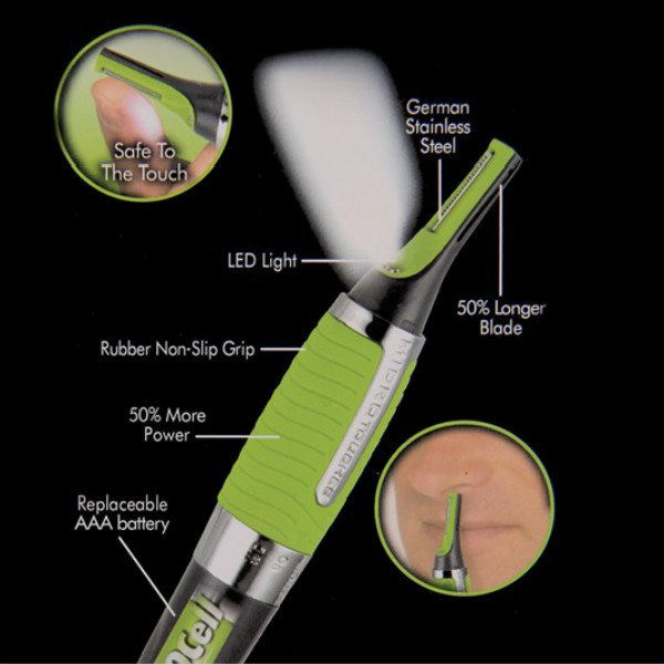 Personal Ear Nose Neck Hair Trimmer Clipper With LED Light