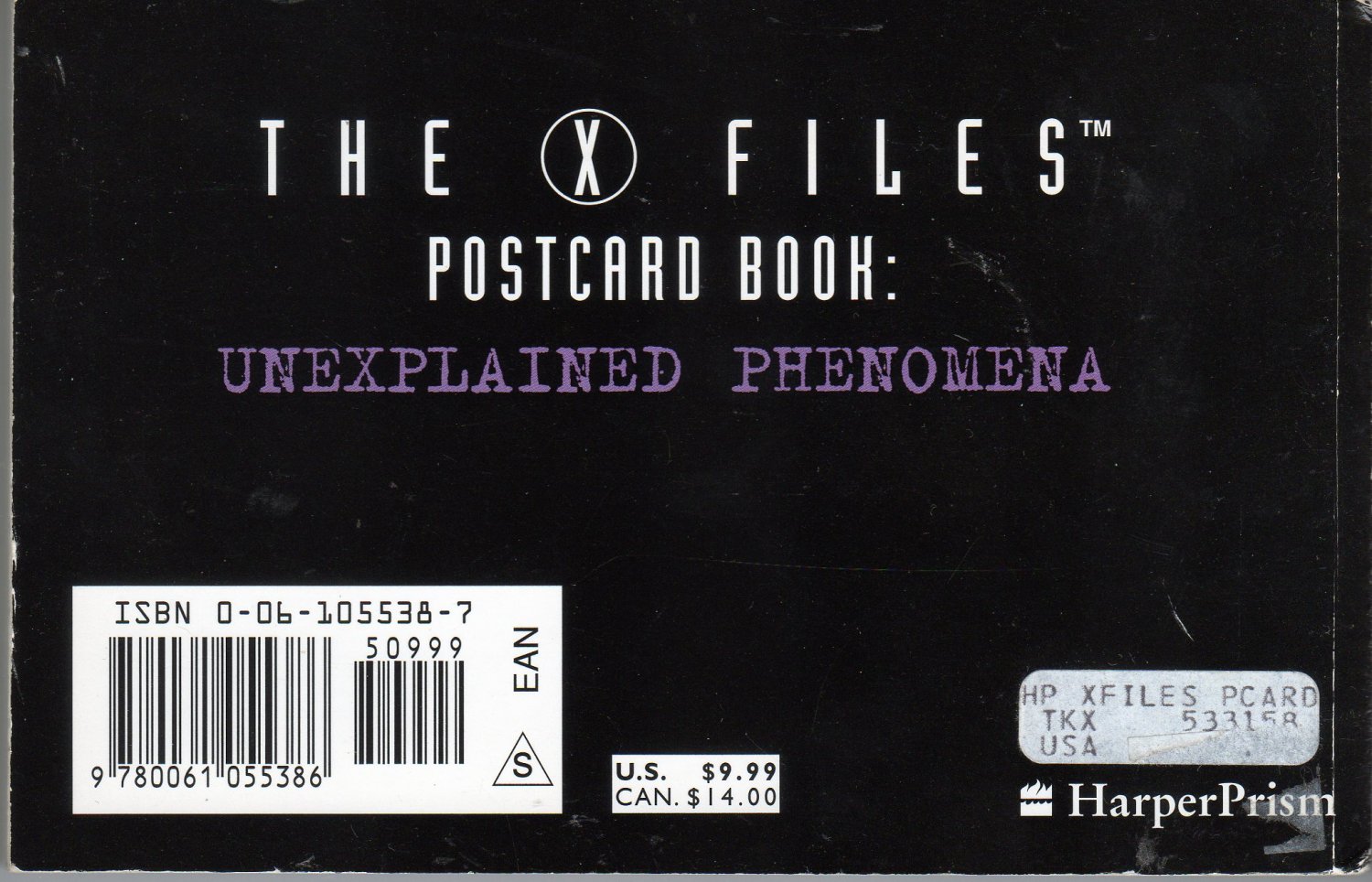 X-Files Postcard Book : Unexplained Phenomena Vol. 3 by HarperPrism...