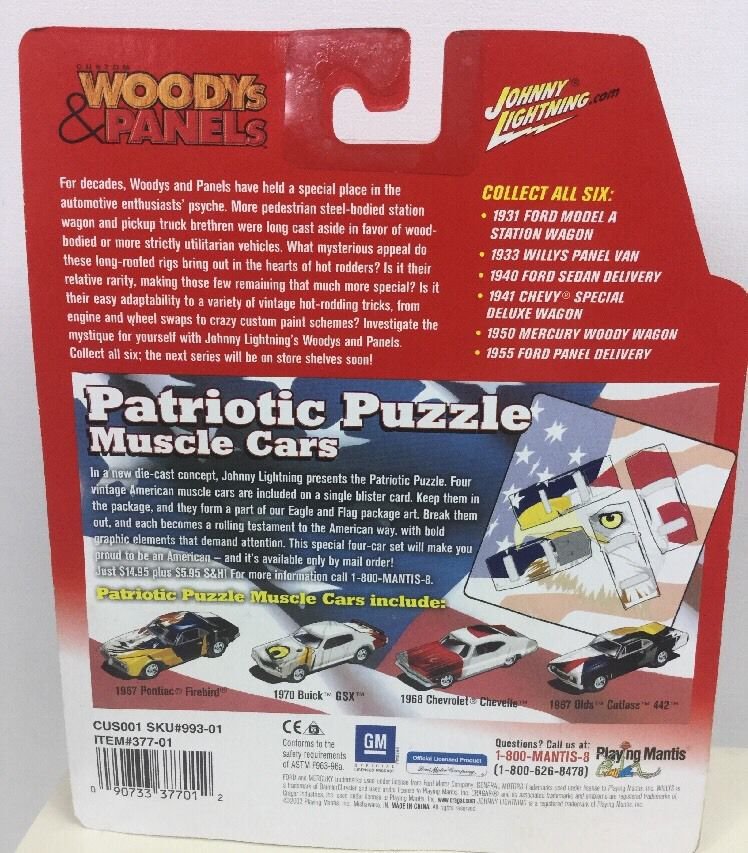 Johnny Lightning Custom Woodys & Panels Pink 1950 '50 Mercury Woody Wagon