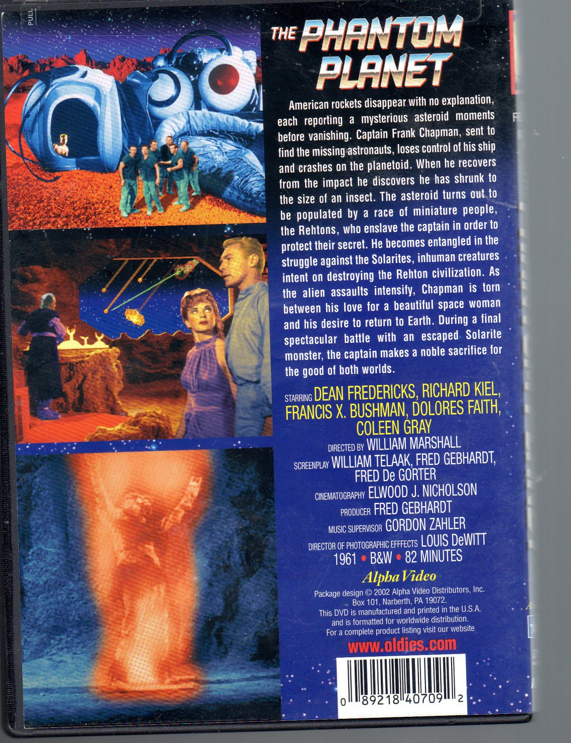 The Phantom Planet (DVD, 2002) Coleen Gray, Richard Kiel, Delores Faith