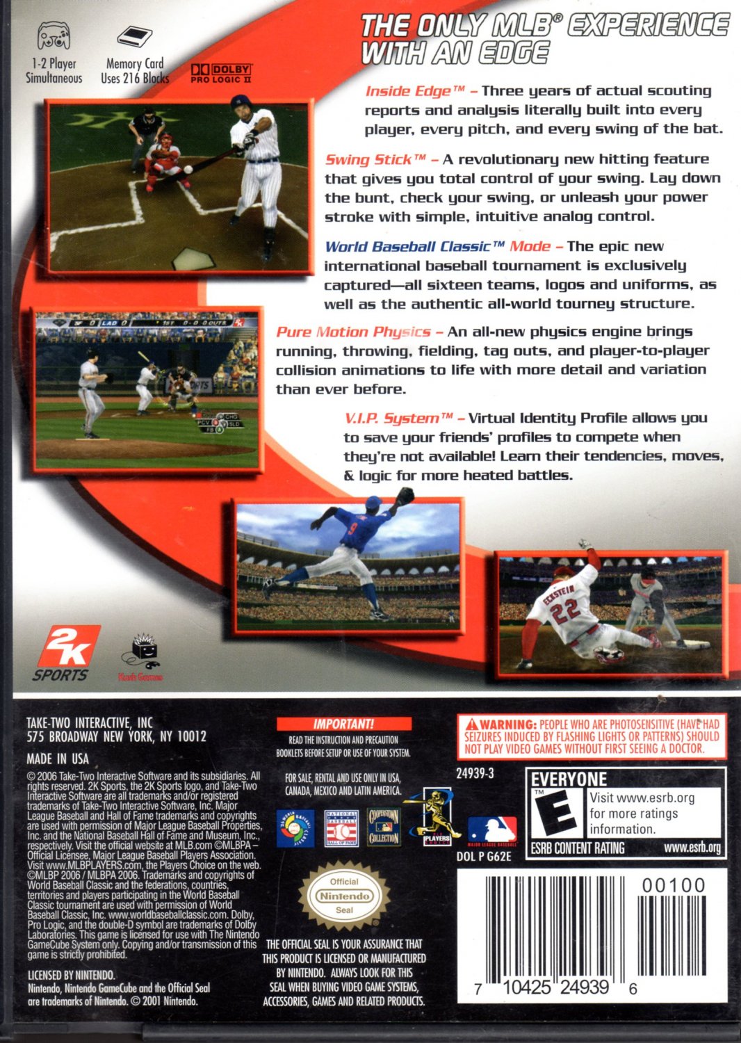 Major League Baseball 2K6 Nintendo Gamecube