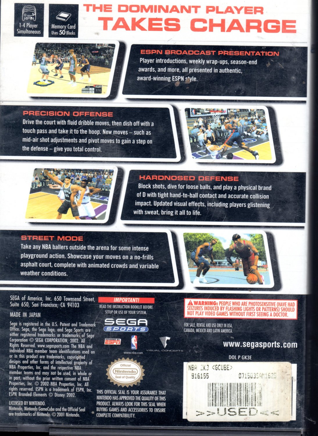 NBA 2K3 Nintendo GameCube