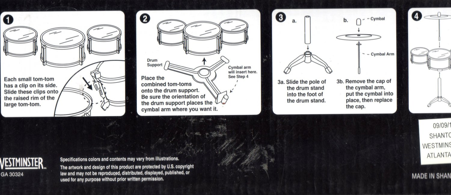 Desktop Drum Set - New in Box- 7 Piece Set
