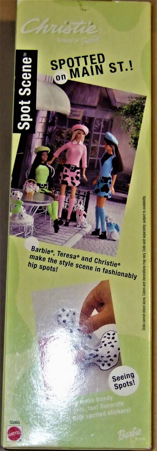 Spot Scene Black Christie Barbie Doll 2001 Mattel