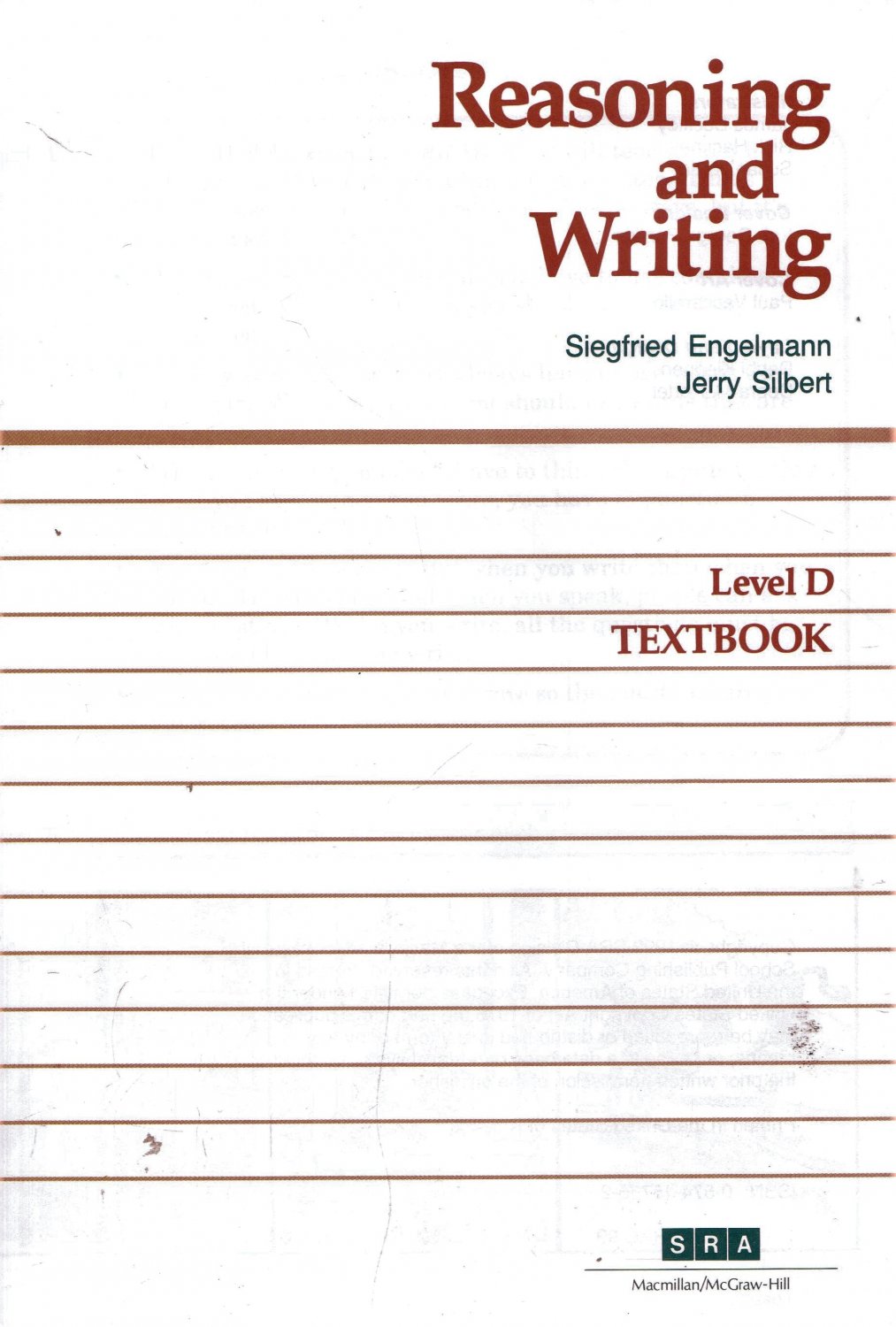 Reasoning and writing : level D ; textbook by Engelmann, Siegfried
