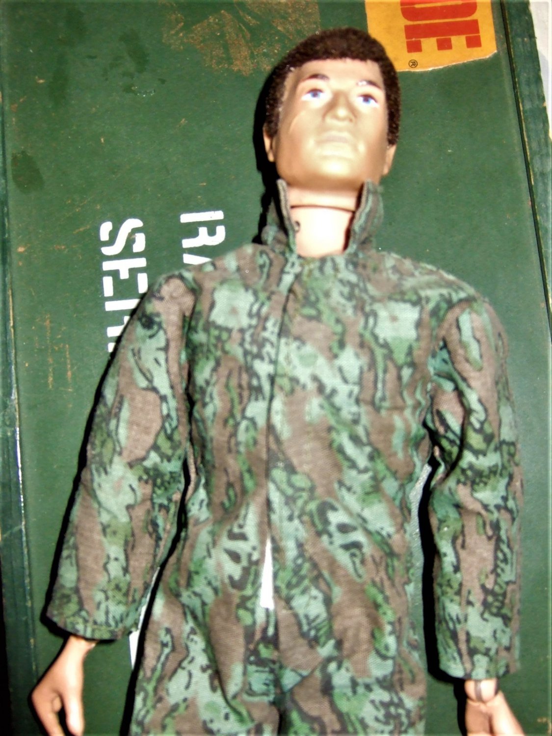 G I Joe 12" Figure 1964 Hasbro Brown Flocked Hair Blue Eyes Scar