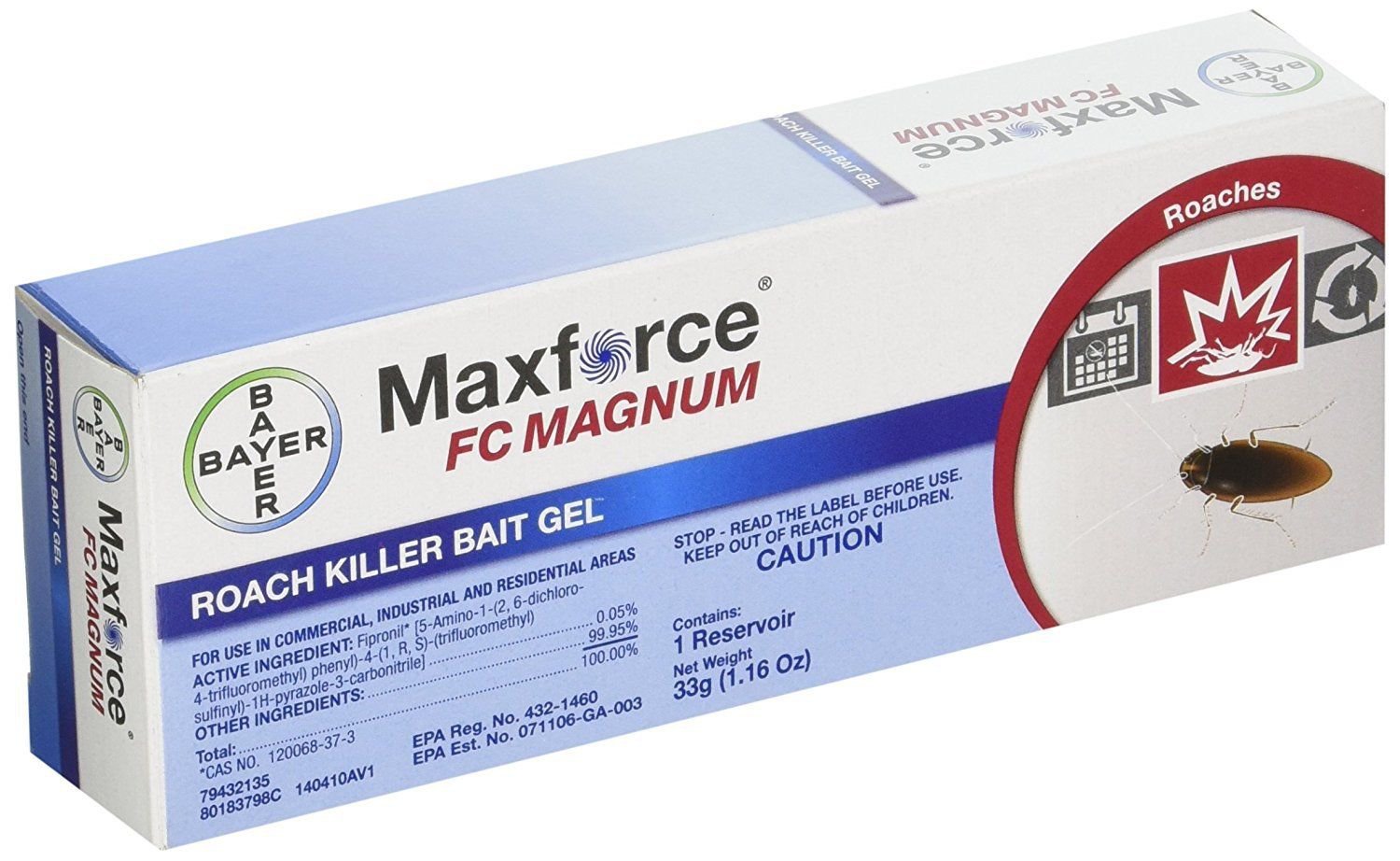 Maxforce FC Magnum Cockroach Gel Bait 1 Tube Bug Killer Pest Control ...