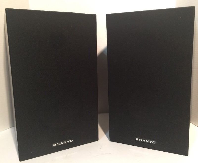 Vintage Sanyo Speakers ST-100 Wood Panel 8 OHM Impedance
