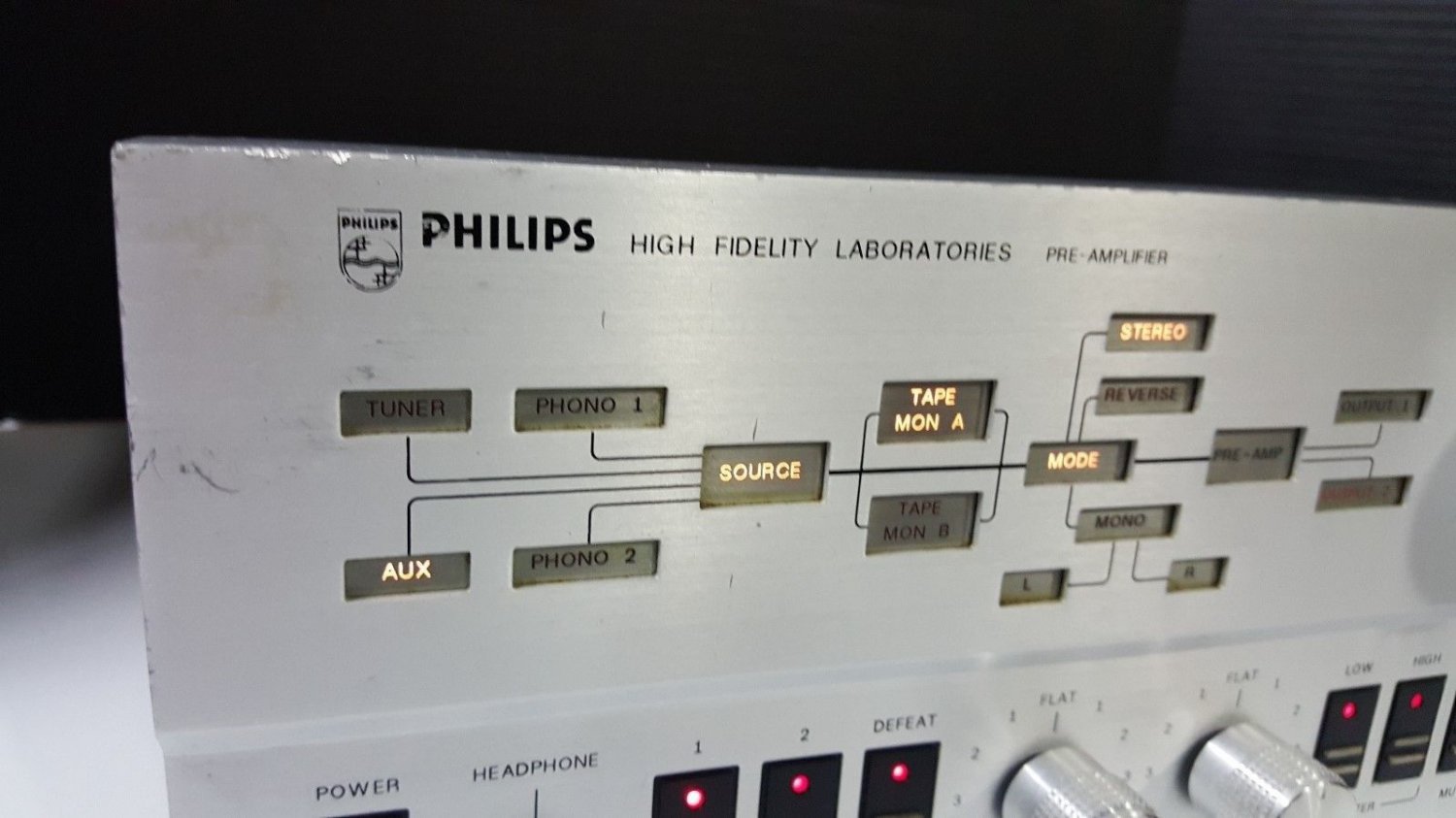 Philips 572 High Fidelity Laboratories Pre-Amplifier - 22AH572/44 - Rare