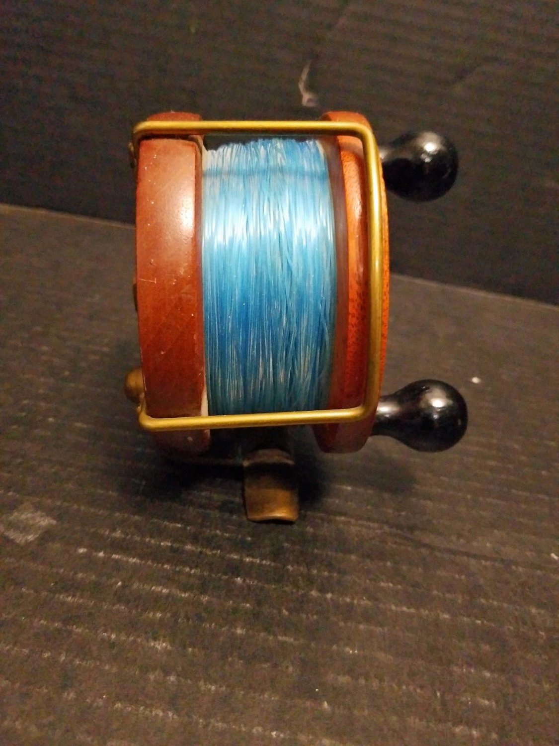 Vintage 5" Peetz Mahogany Brass Trolling Fishing Reel Victoria BC.