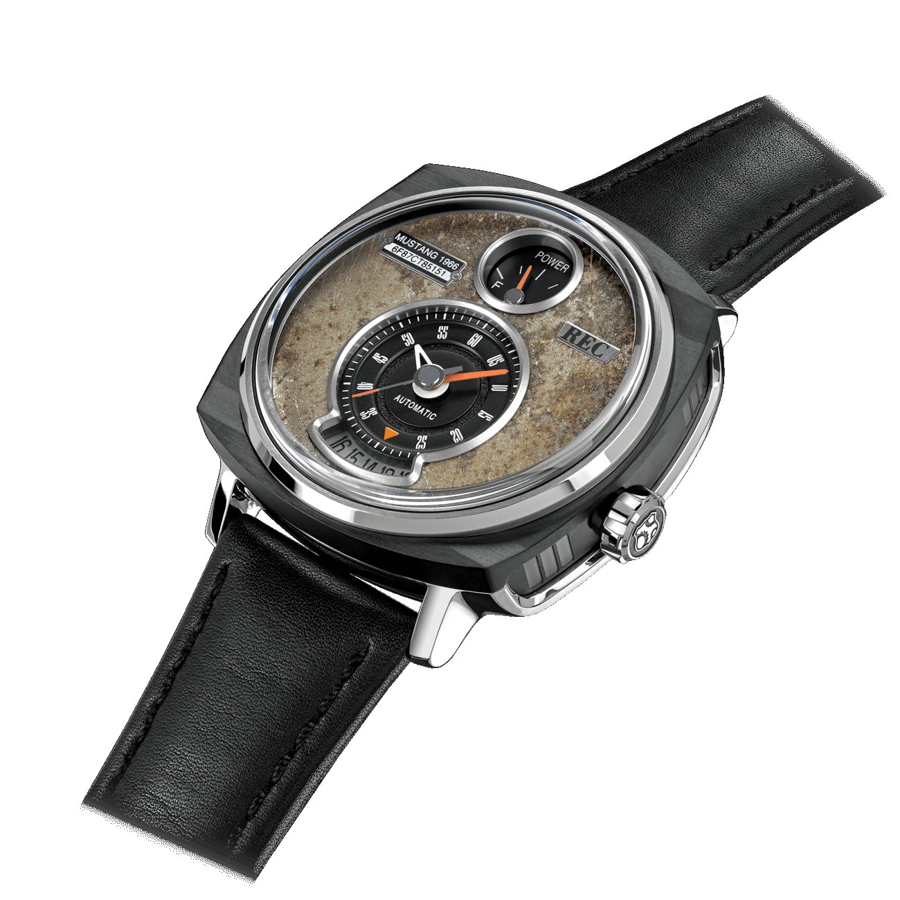 REC watch P-51 Recycled from original Ford Mustang Automatic Movement ...