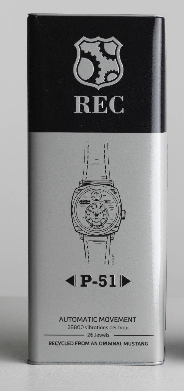 REC watch P-51 Recycled from original Ford Mustang Automatic Movement ...