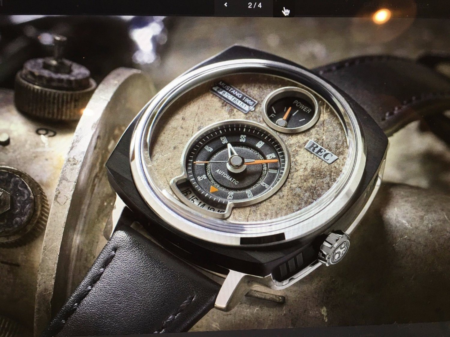REC watch P-51 Recycled from original Ford Mustang Automatic Movement ...