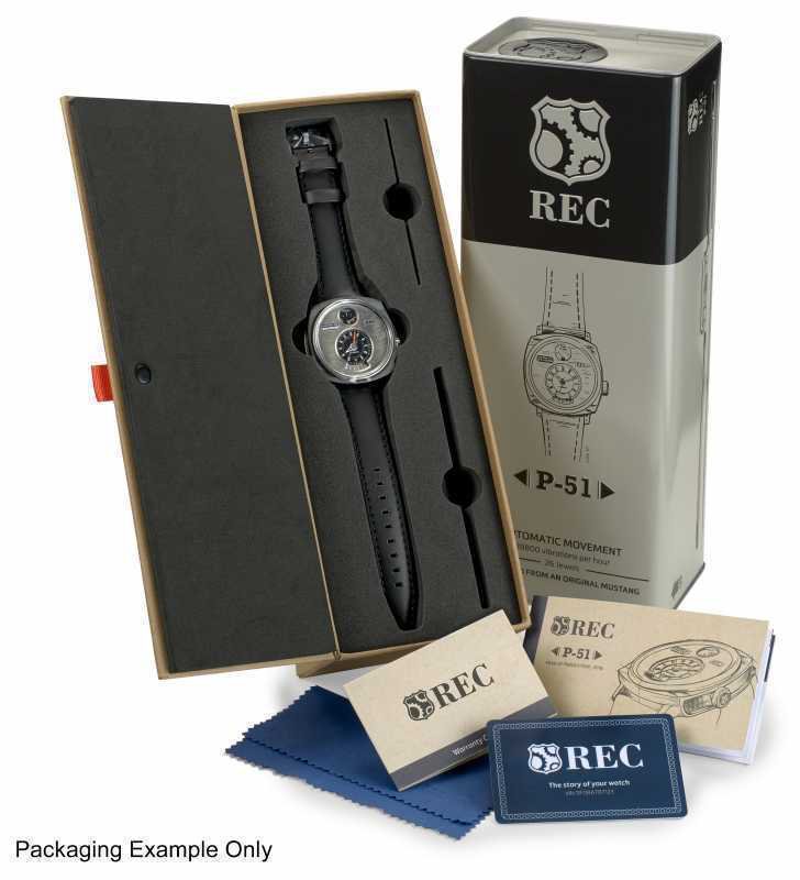 REC watch P-51 Recycled from original Ford Mustang Automatic Movement ...