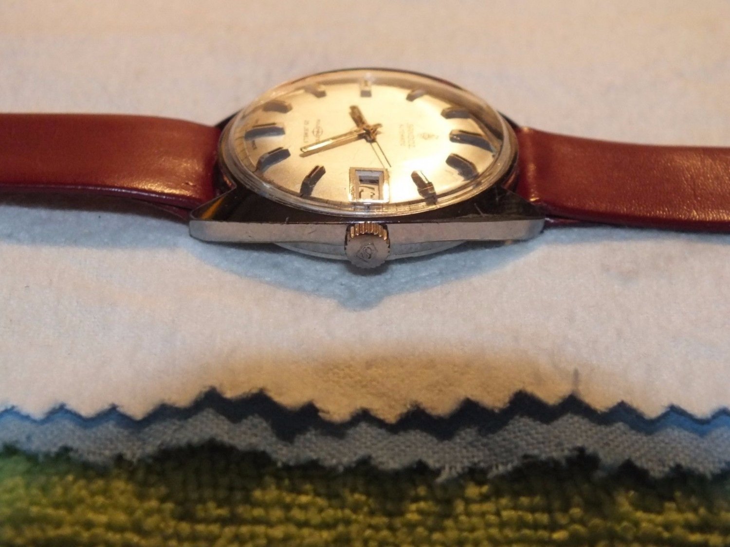 Vintage Sandoz Polemaster Automatic Watch Pan Pie Style Dial Cal. 90-5 ...