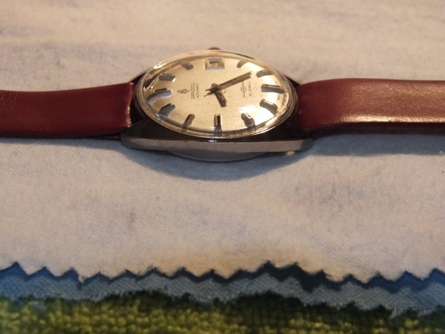 Vintage Sandoz Polemaster Automatic Watch Pan Pie Style Dial Cal. 90-5 ...