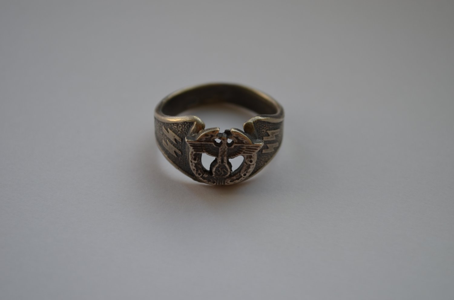 WWII THE GERMAN SILVER RING POLIZEI POLICE SS