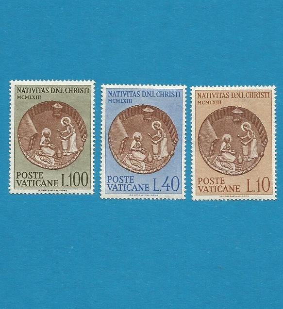 VATICAN CHRISTMAS NATIVITY STAMPS 1963